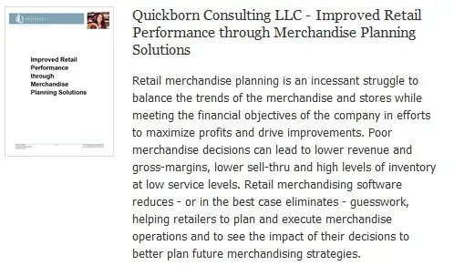 Improved Retail Performance through Merchandise Planning Solutions